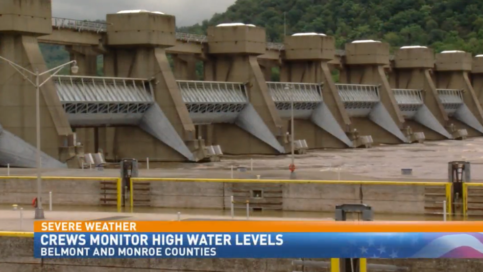 Workers are monitoring water levels from the Hannibal Locks and Dam | WTOV