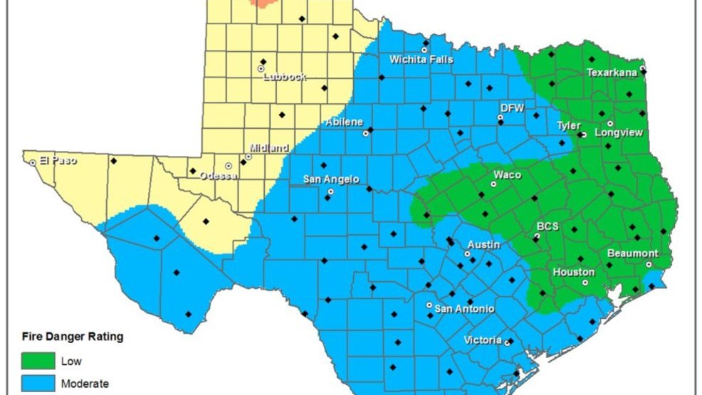 Wildfire danger forecast for Texas Panhandle, parts of West Texas | KTXS